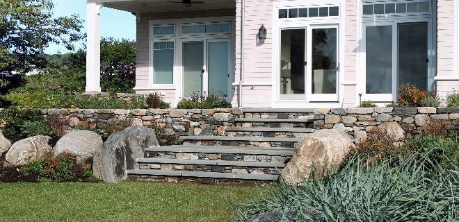 Outside Stone Wall And Stairs Old Stone Stairs In The Park Royalty